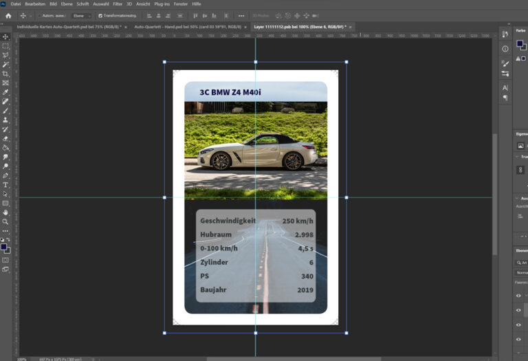Auto-Quartett selbst gestalten und drucken - MeinSpiel.de