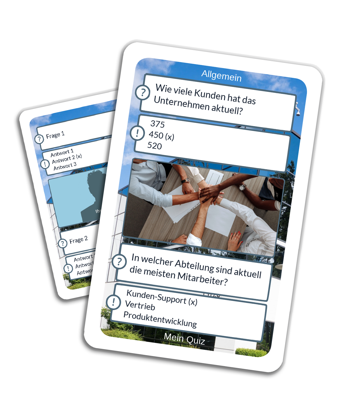 Quiz-Karten individuell erstellen & drucken - MeinSpiel.de