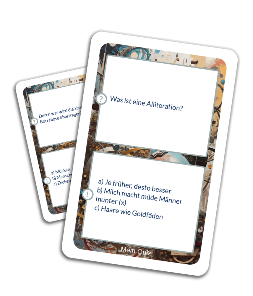 Allgemeinwissen-Quiz Karten erstellen & drucken - MeinSpiel.de